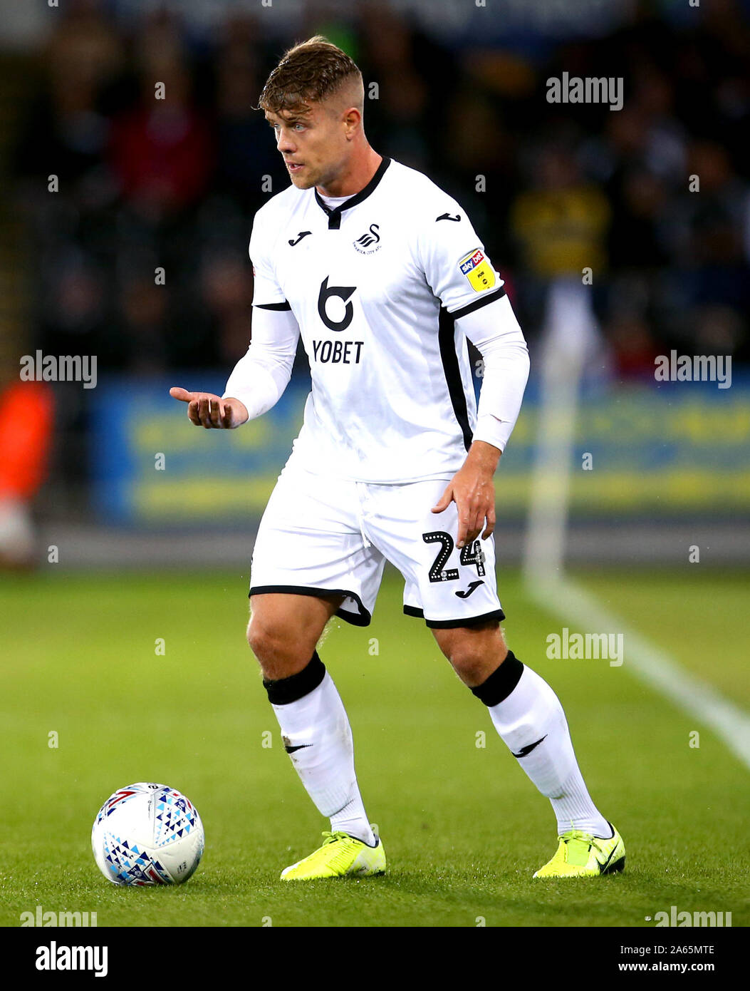 Swansea City's Jake Bidwell in action Stock Photo - Alamy