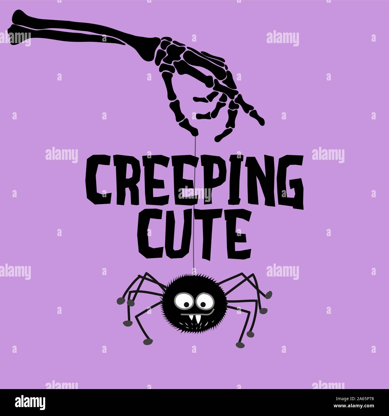 Creeping Cute - Halloween overlays, lettering labels design. Retro ...