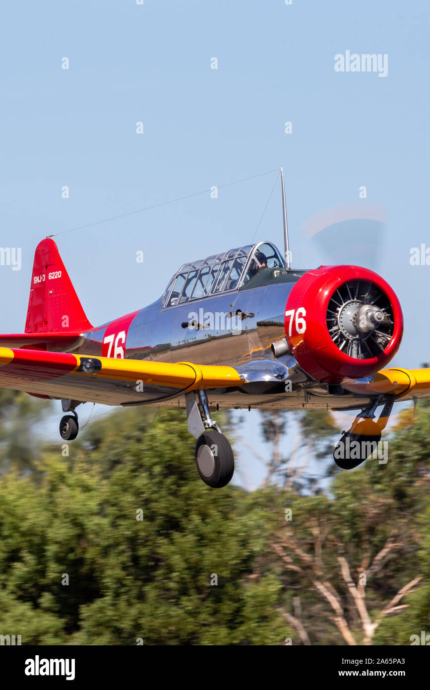 North American AT-6C Harvard VH-NZH single engine military training ...