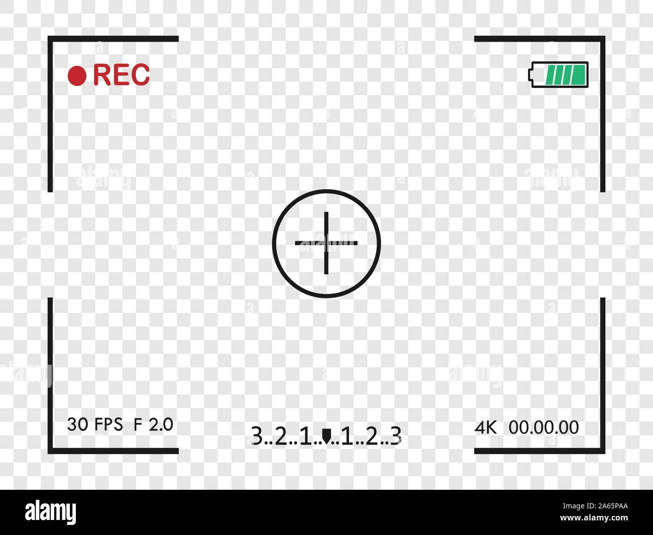Camera frame viewfinder screen. Vector illustration. flat Stock Vector ...