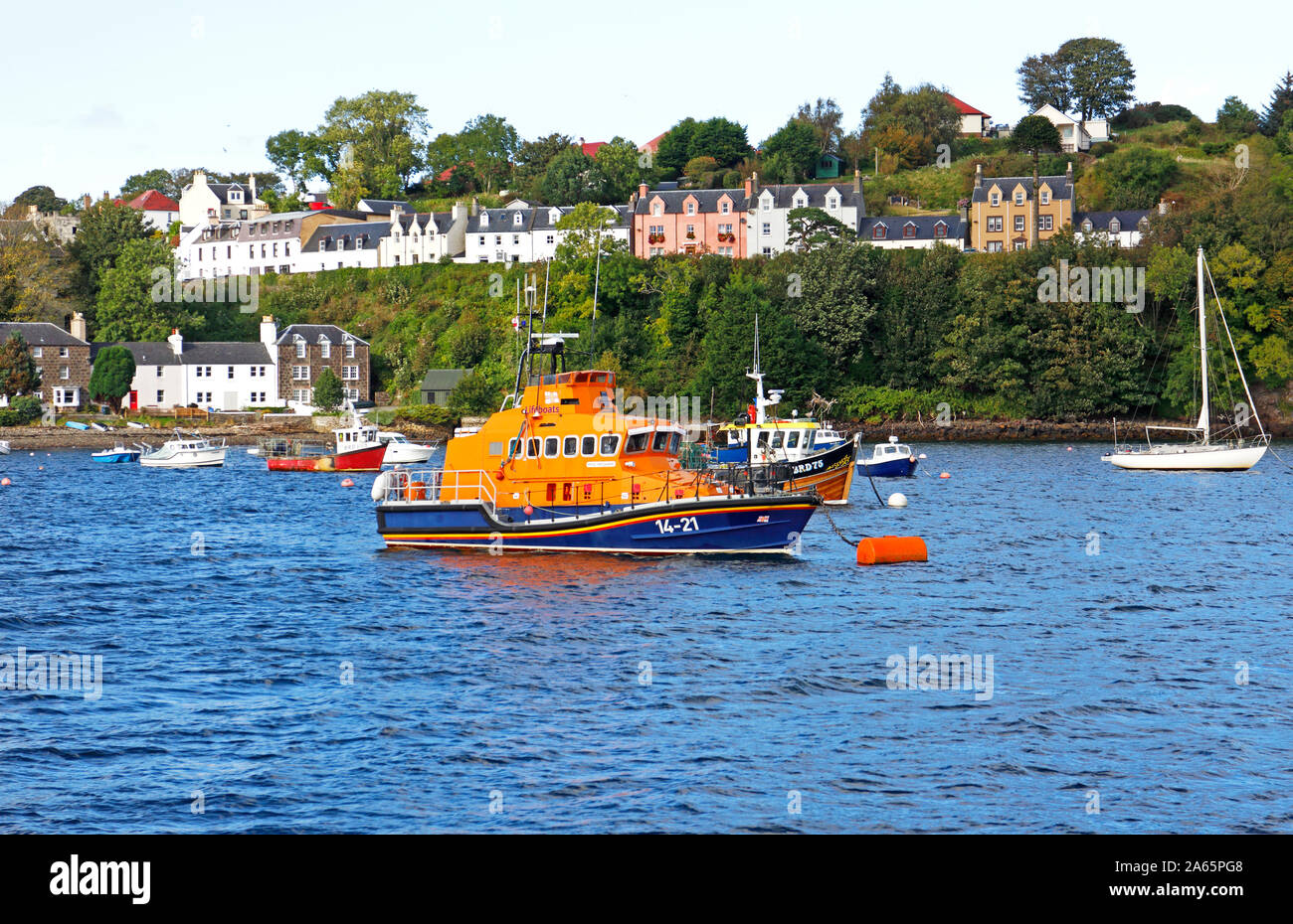 A Trent class all-weather lifeboat afloat by the Lifeboat Station in ...