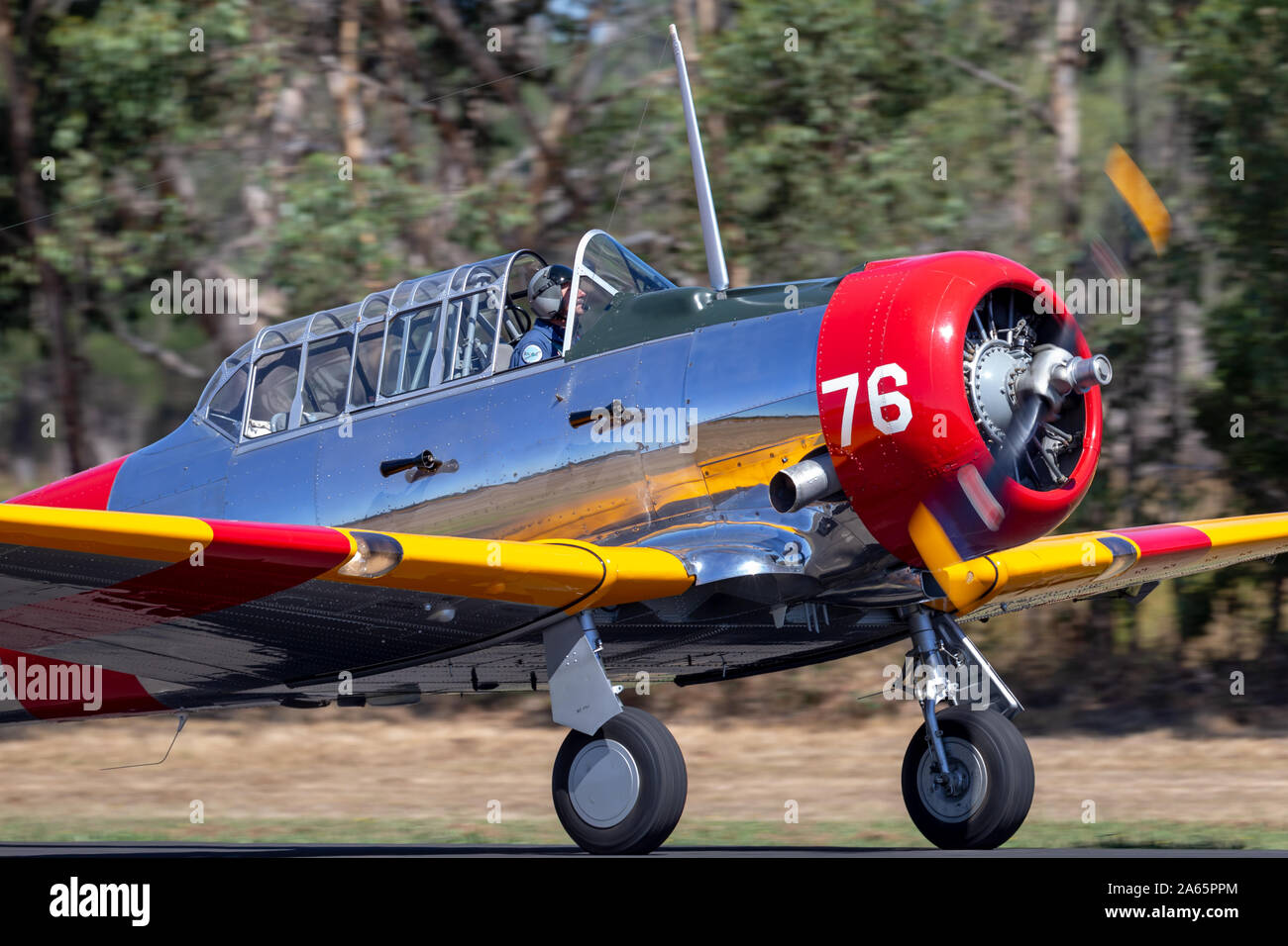 North American AT-6C Harvard VH-NZH single engine military training ...