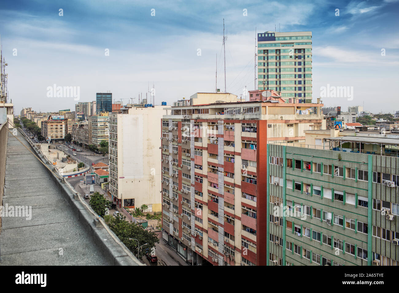 Beautiful view of Luanda city, difference between worlds, the degraded ...
