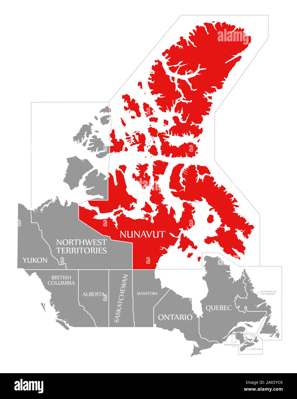 Nunavut State Map