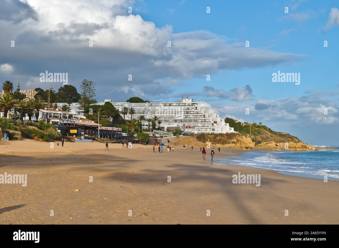 Oura beach scene in Albufeira. Algarve, Portugal Stock Photo - Alamy