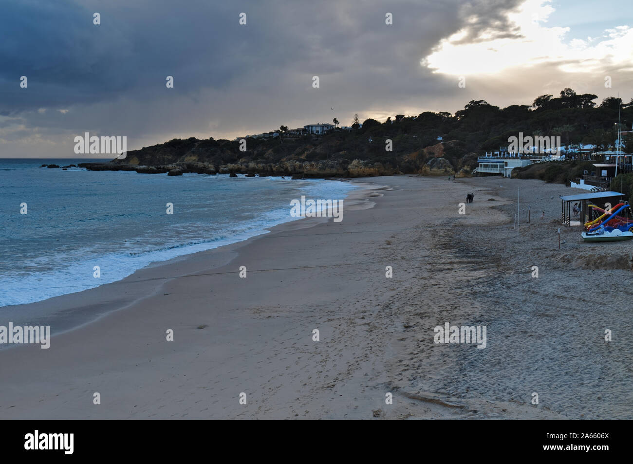 Oura beach scene in Albufeira. Algarve, Portugal Stock Photo - Alamy