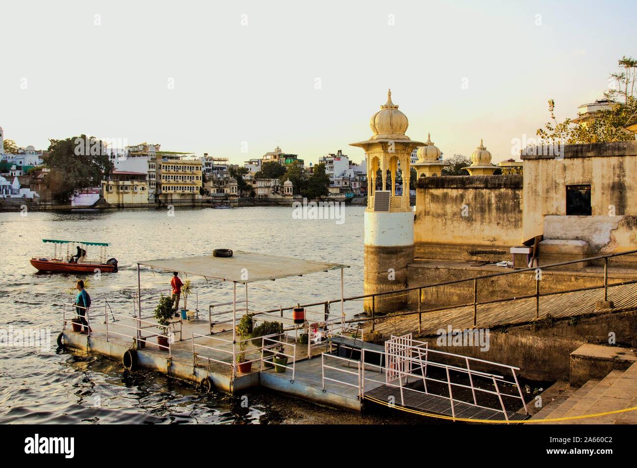 Gangaur Ghat, Lake Pichola, Udaipur, Rajasthan, India, Asia Stock Photo ...