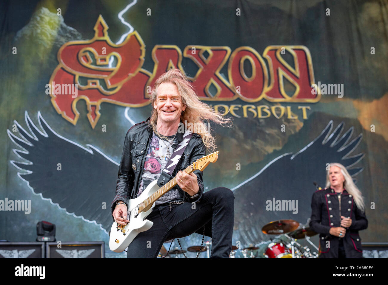 Solvesborg, Sweden. 08th, June 2019. The British heavy metal band Saxon ...