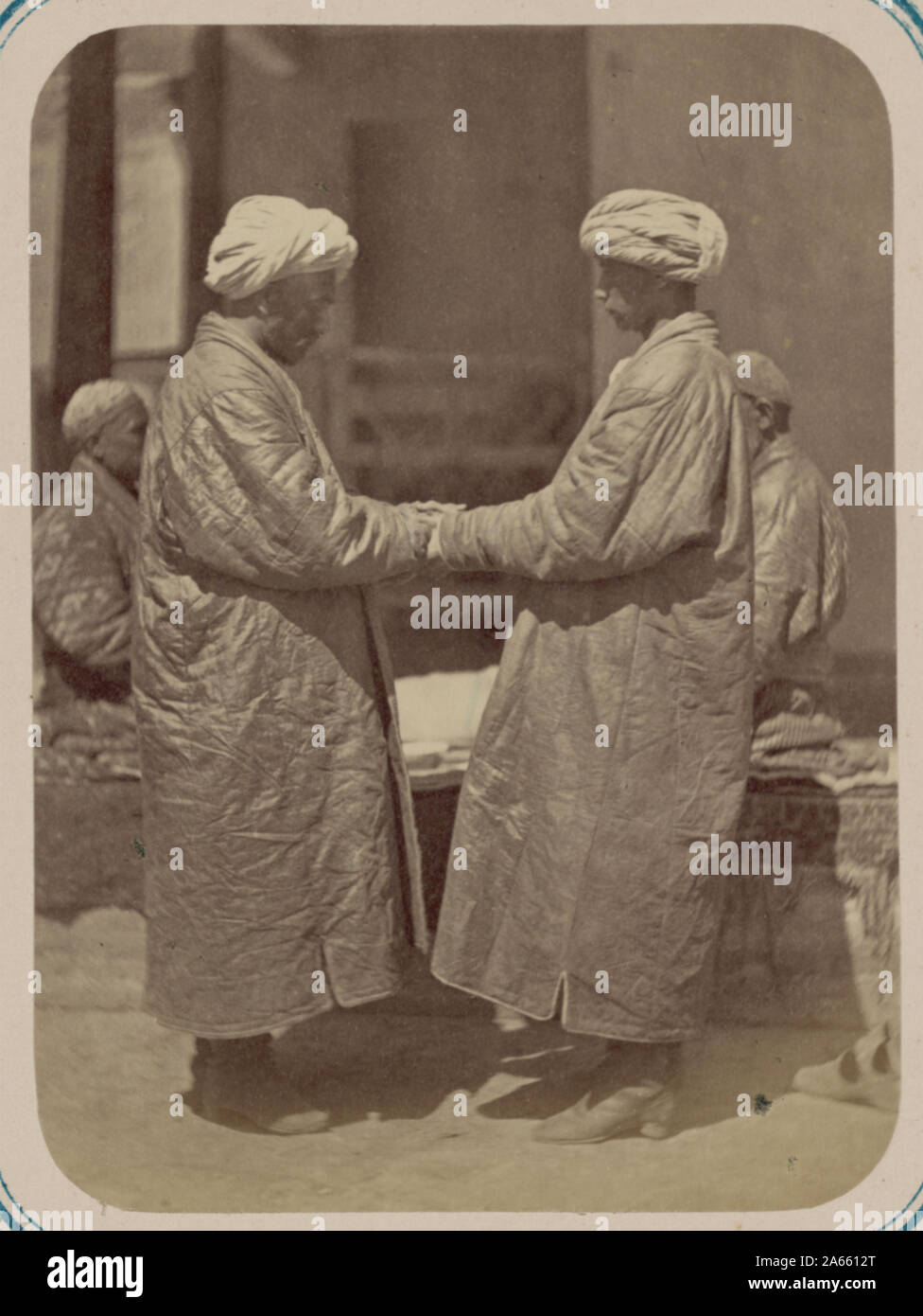 Customs of Central Asians Two Men Greeting Each Other Stock Photo - Alamy Customs of Central Asians Two Men Greeting Each Other Stock Photo - Alamy