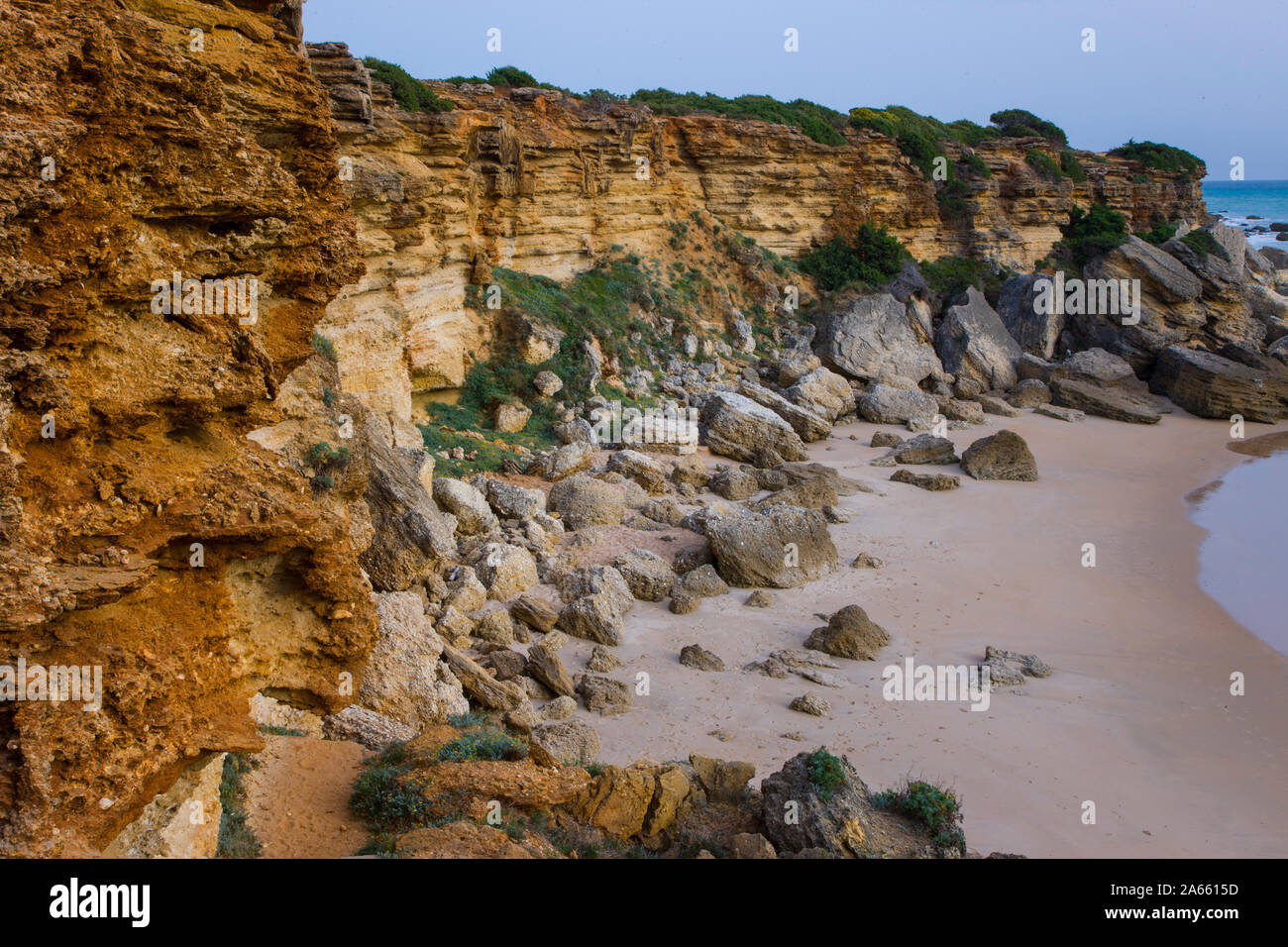 Landscape in Cabo Roche, Cadiz Stock Photo - Alamy