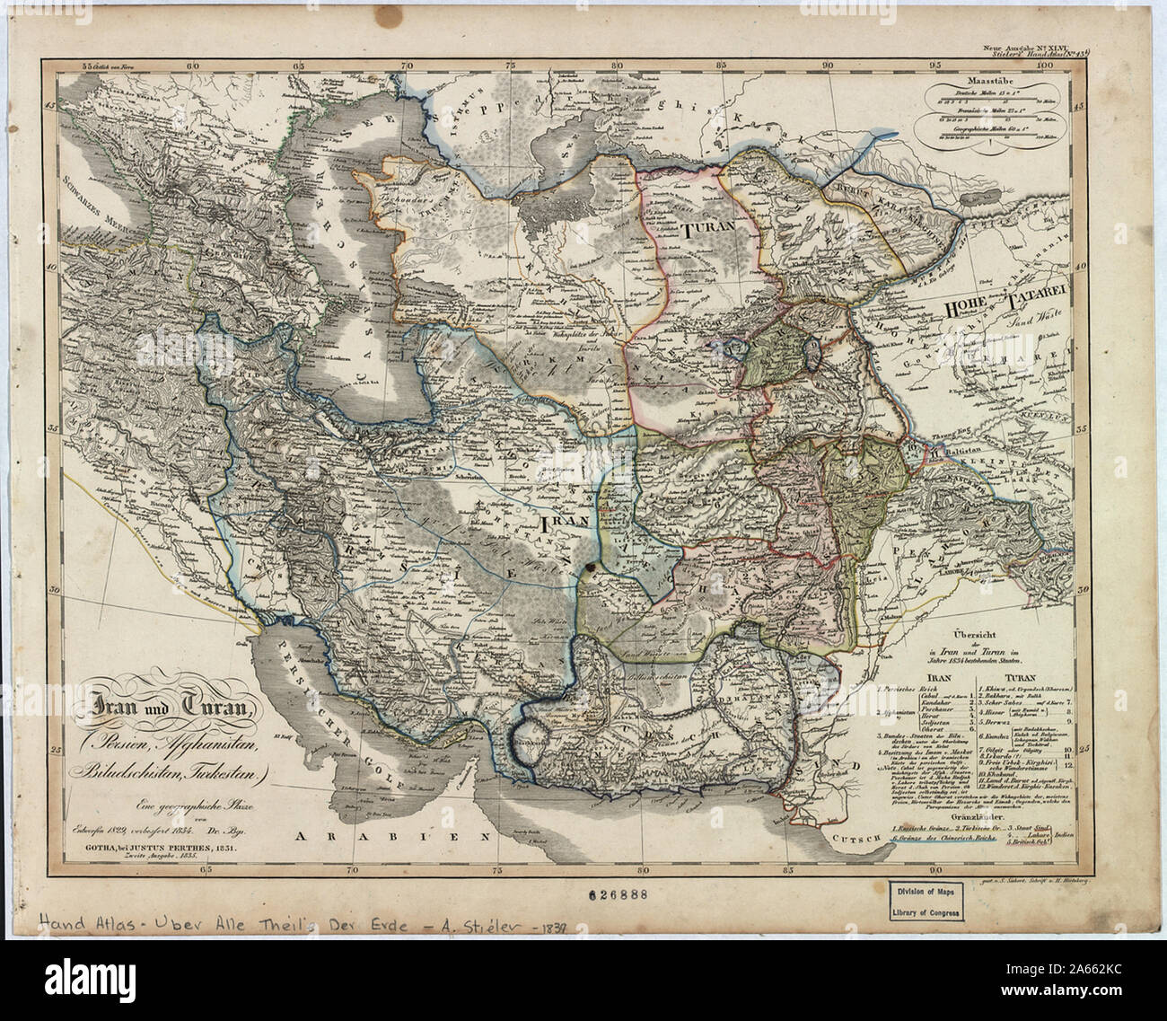 Iran and Turan- Persia, Afghanistan, Baluchistan, Turkestan Stock Photo ...