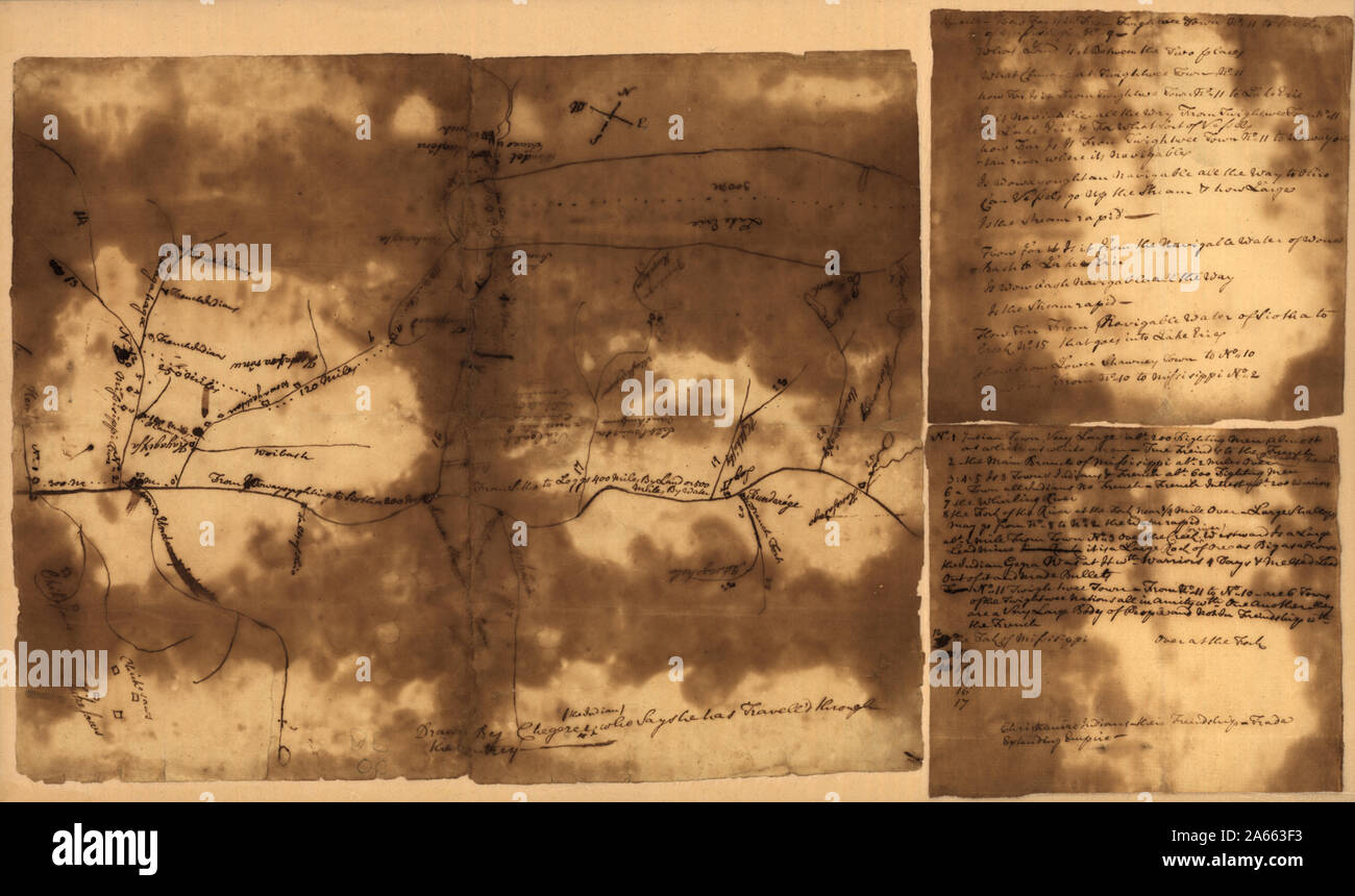 Map of the Country about the Mississippi, Circa 1755 Stock Photo - Alamy