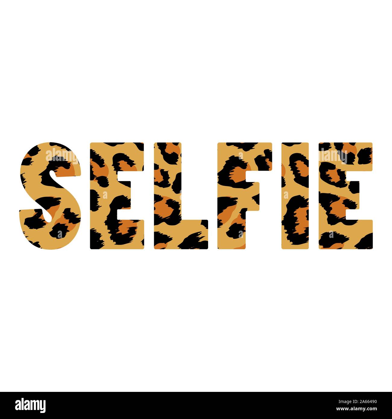 Selfie - Hand drawn typography poster. Conceptual handwritten text ...