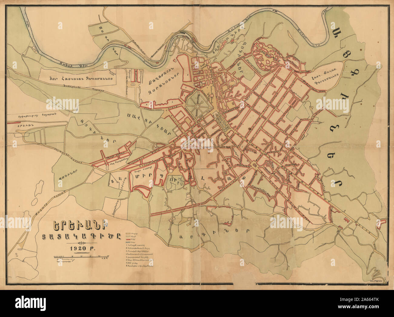 Plan of Yerevan Stock Photo - Alamy