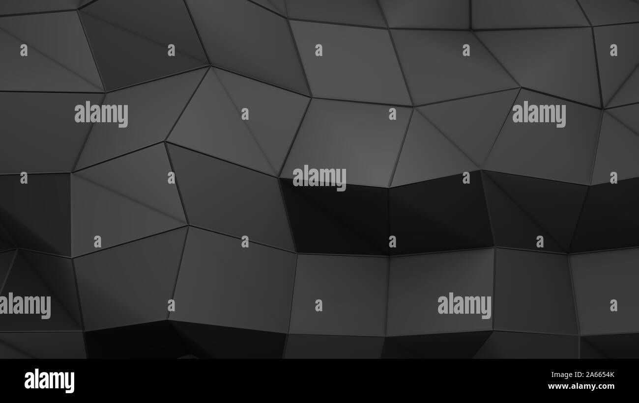 Abstract Dark Triangle Geometrical Background, 3D Illustration Stock ...