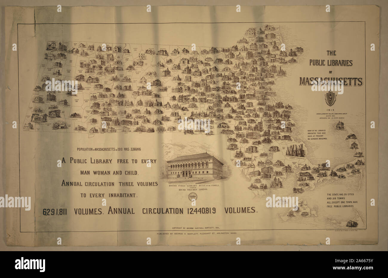 The public libraries of Massachusetts / designed and drawn with pen and ...