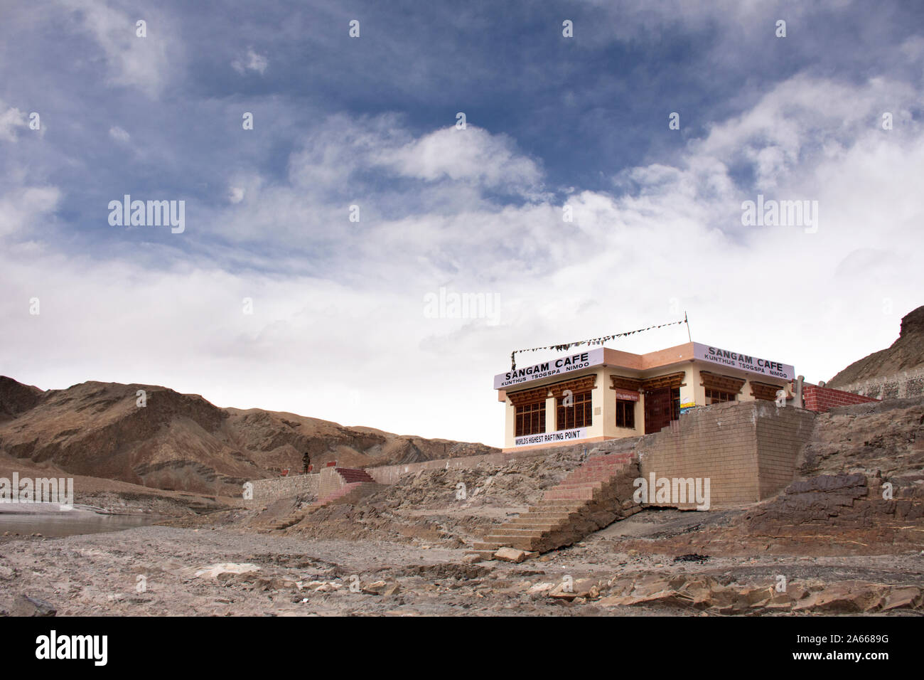 JAMMU KASHMIR, INDIA - MARCH 20 : Building at viewpoint of Confluence ...