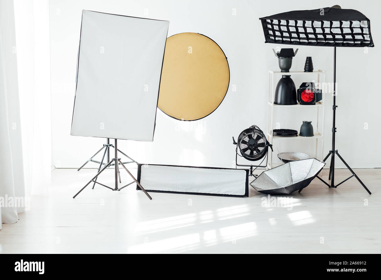 Photo studio equipment accessories photographer flashes red filter ...