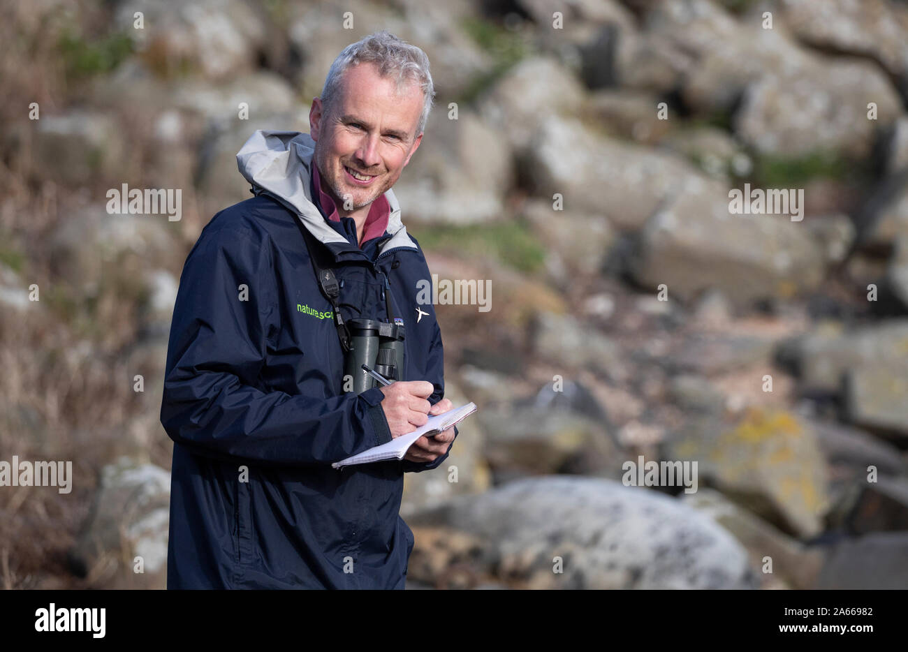 David Steel, reserve manager on the Isle of May in the Firth of Forth ...