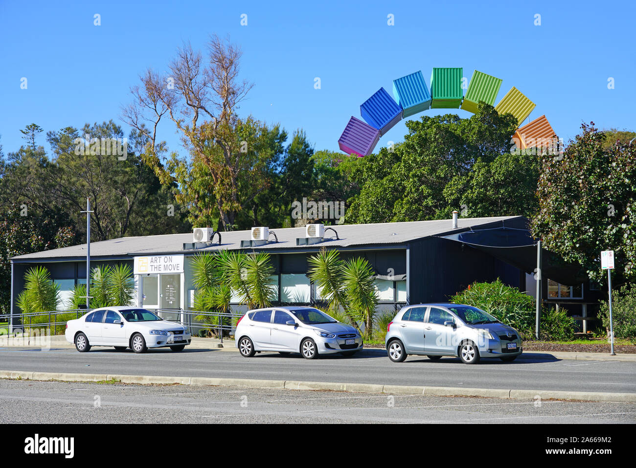 FREMANTLE, AUSTRALIA -3 JUL 2019- View of the landmark Rainbow Sea ...