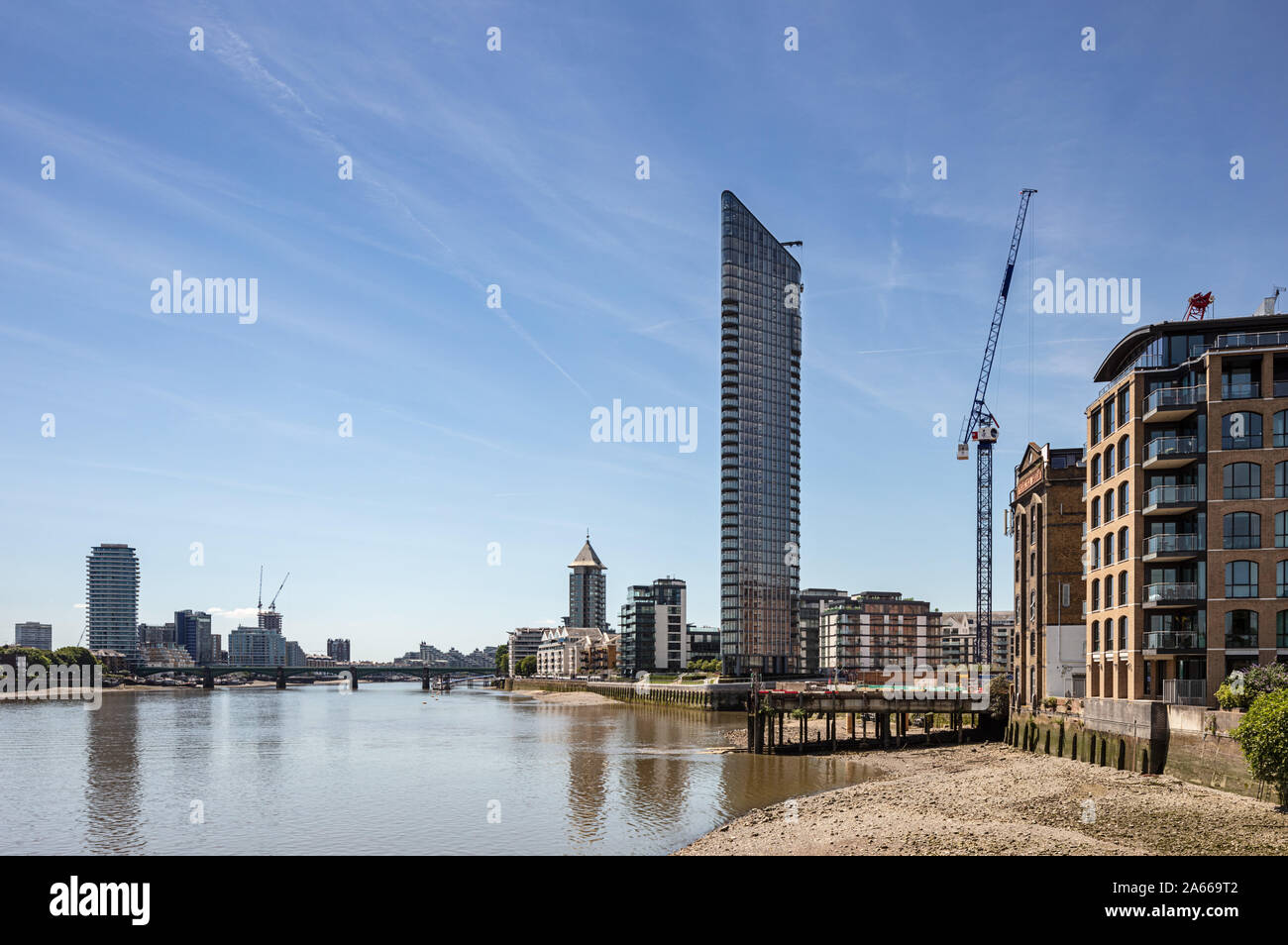 Chelsea Waterfront luxury riverside apartments Stock Photo - Alamy