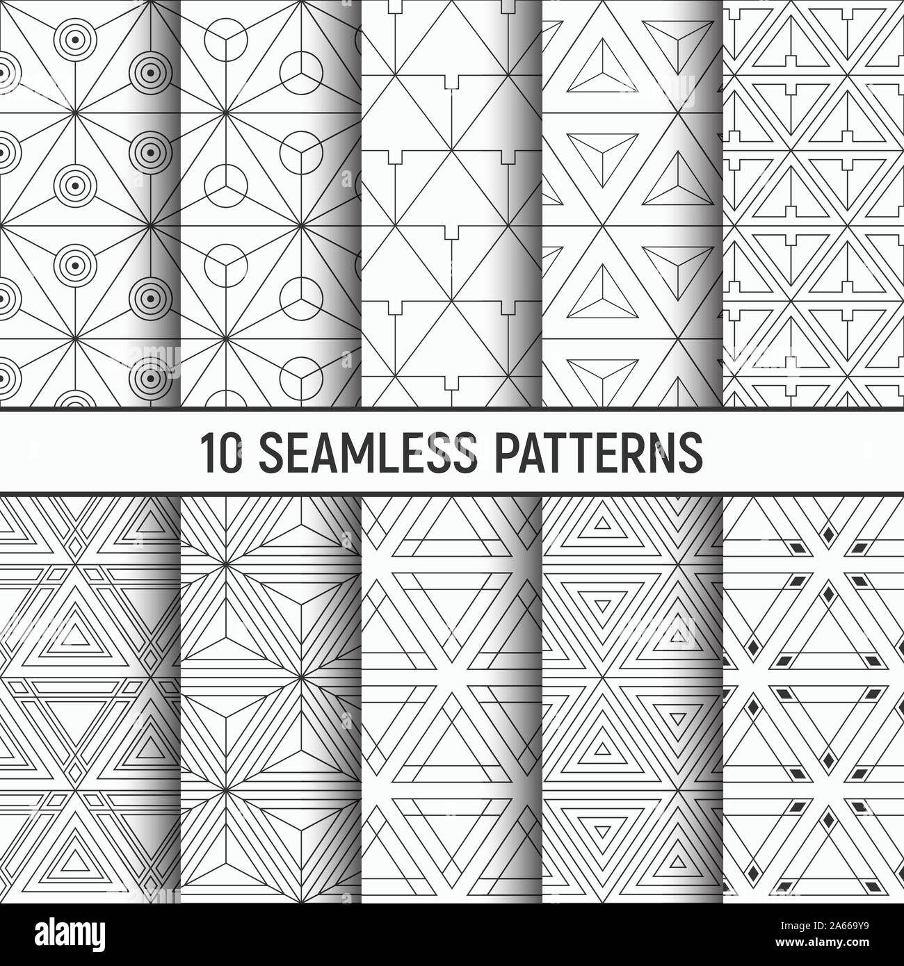 Intricate circle and triangle geometric patterns hi-res stock ...