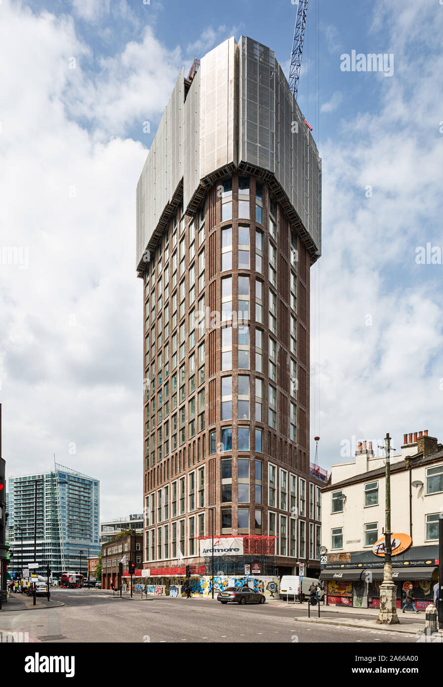 Building under construction in Commercial Road, London Stock Photo - Alamy