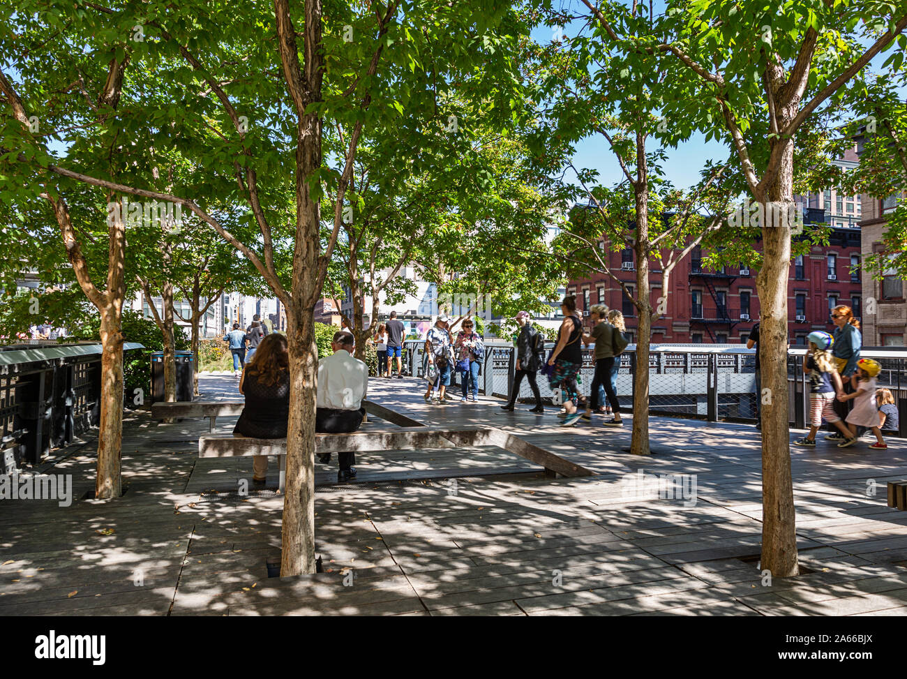 The High Line - an elevated linear park created on a former New York ...