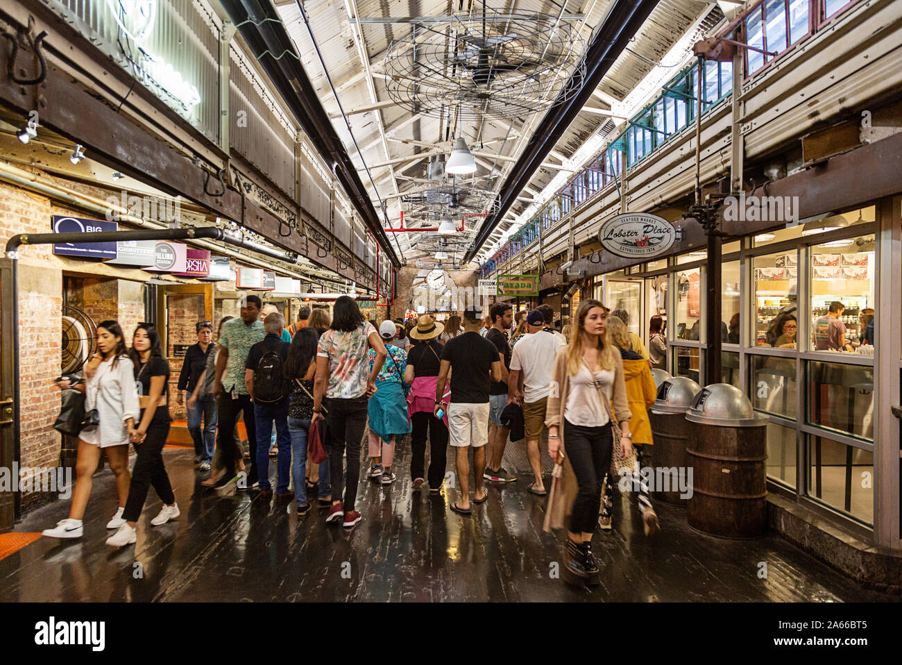 Interior of Chelsea Market in New York Stock Photo - Alamy