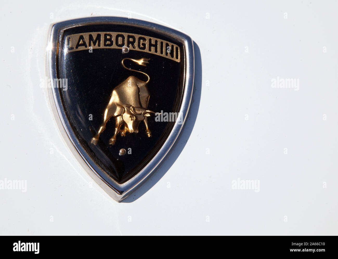 The Lamborghini emblem.Photo Jeppe Gustafsson Stock Photo - Alamy