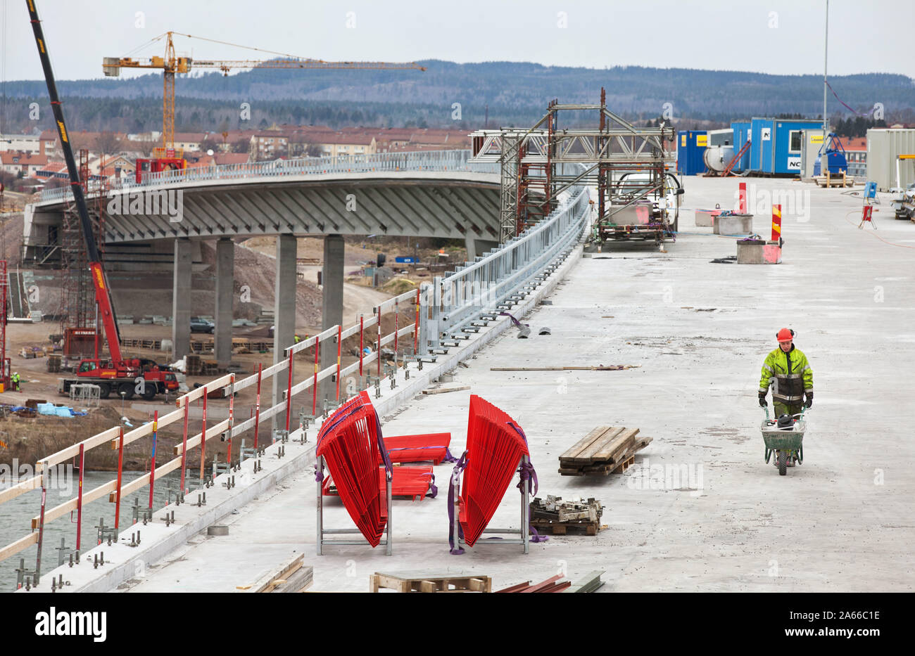 Construction of the Motala Bridge.Photo Jeppe Gustafsson Stock Photo ...