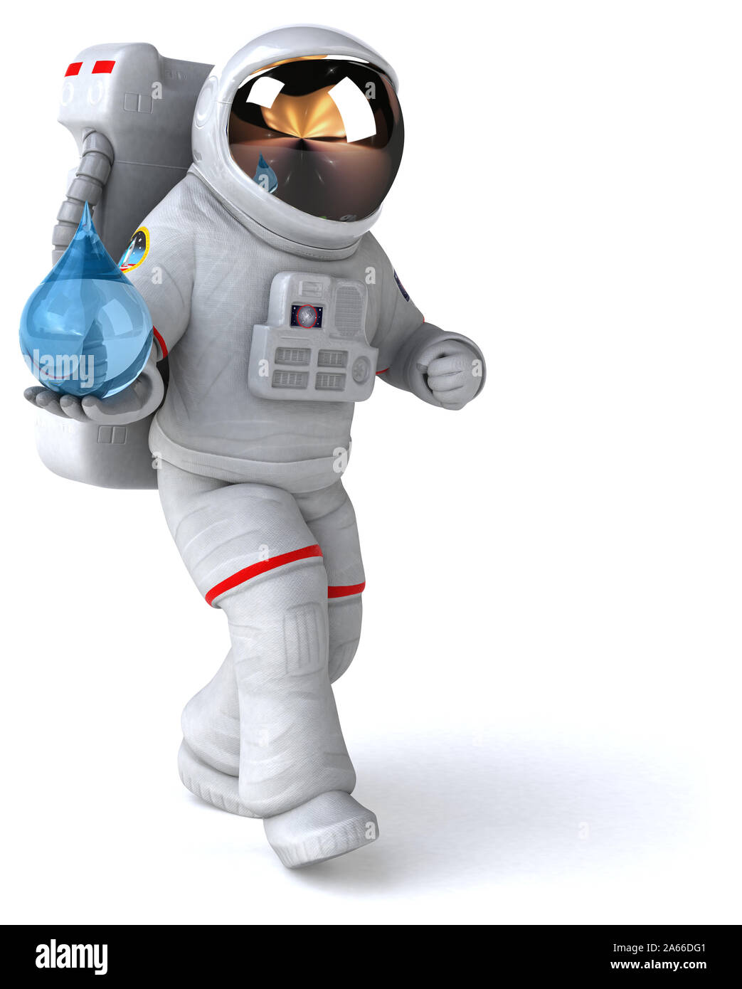 Fun astronaut - 3D Illustration Stock Photo - Alamy