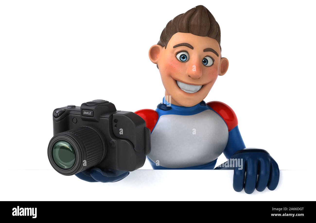 Cartoon illustration super hero camera hi-res stock photography and ...