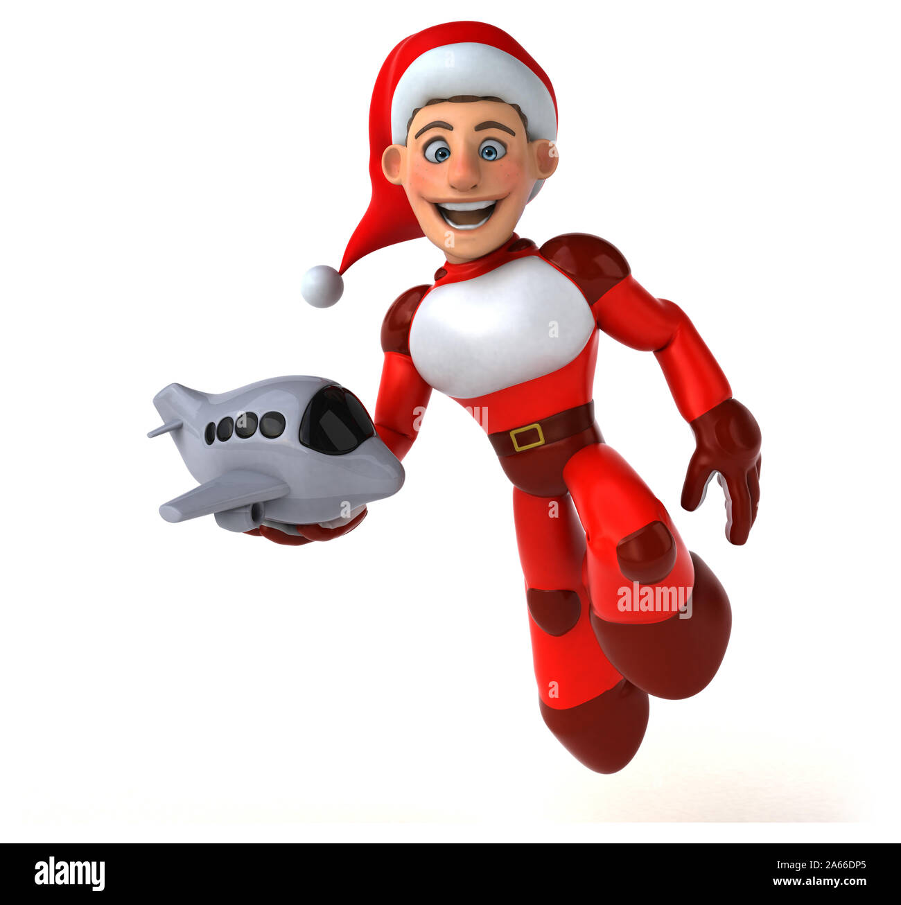 Fun Super Santa Claus - 3D Illustration Stock Photo - Alamy