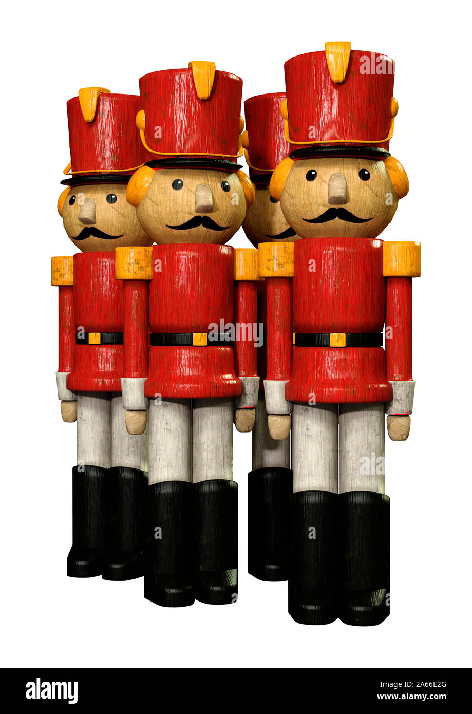 3D rendering of toy soldiers isolated on white background Stock Photo ...