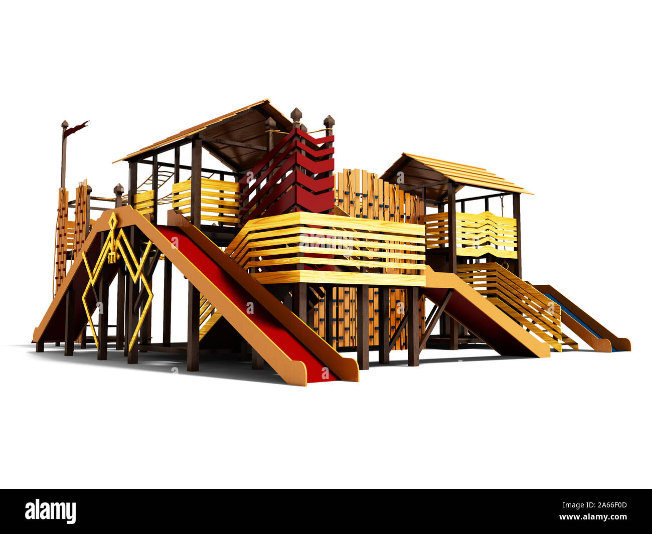 Recreational playground for children with different sports ...