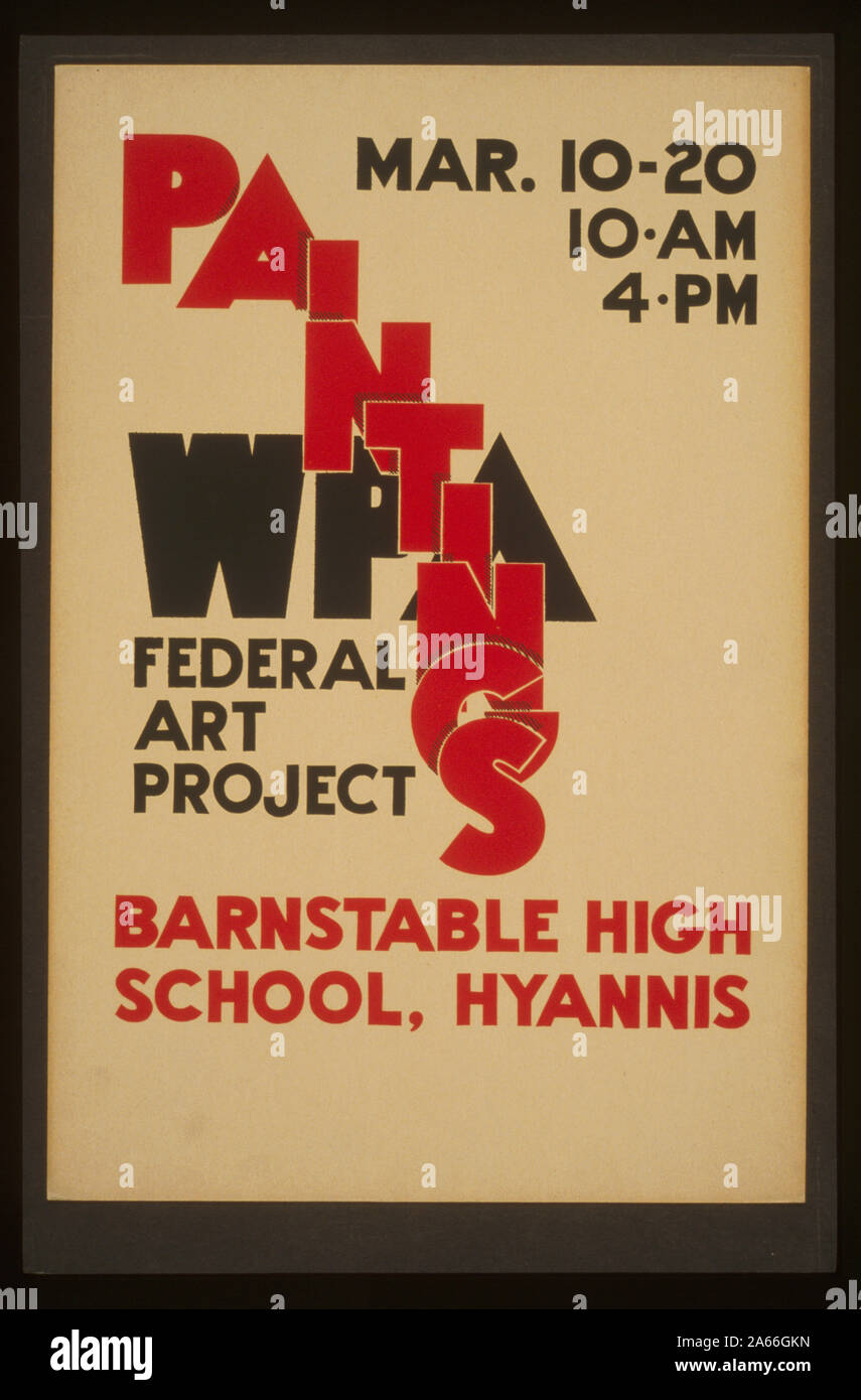 WPA Federal Art Project paintings, Barnstable High School, Hyannis ...