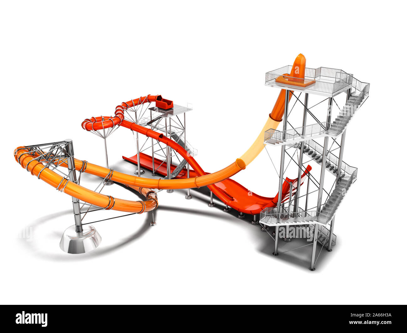 Big water slide Cut Out Stock Images & Pictures - Alamy