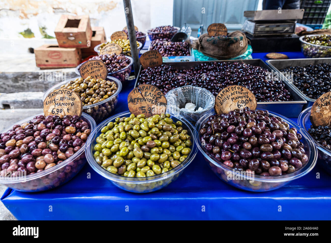 Olive stand athens hi-res stock photography and images - Alamy