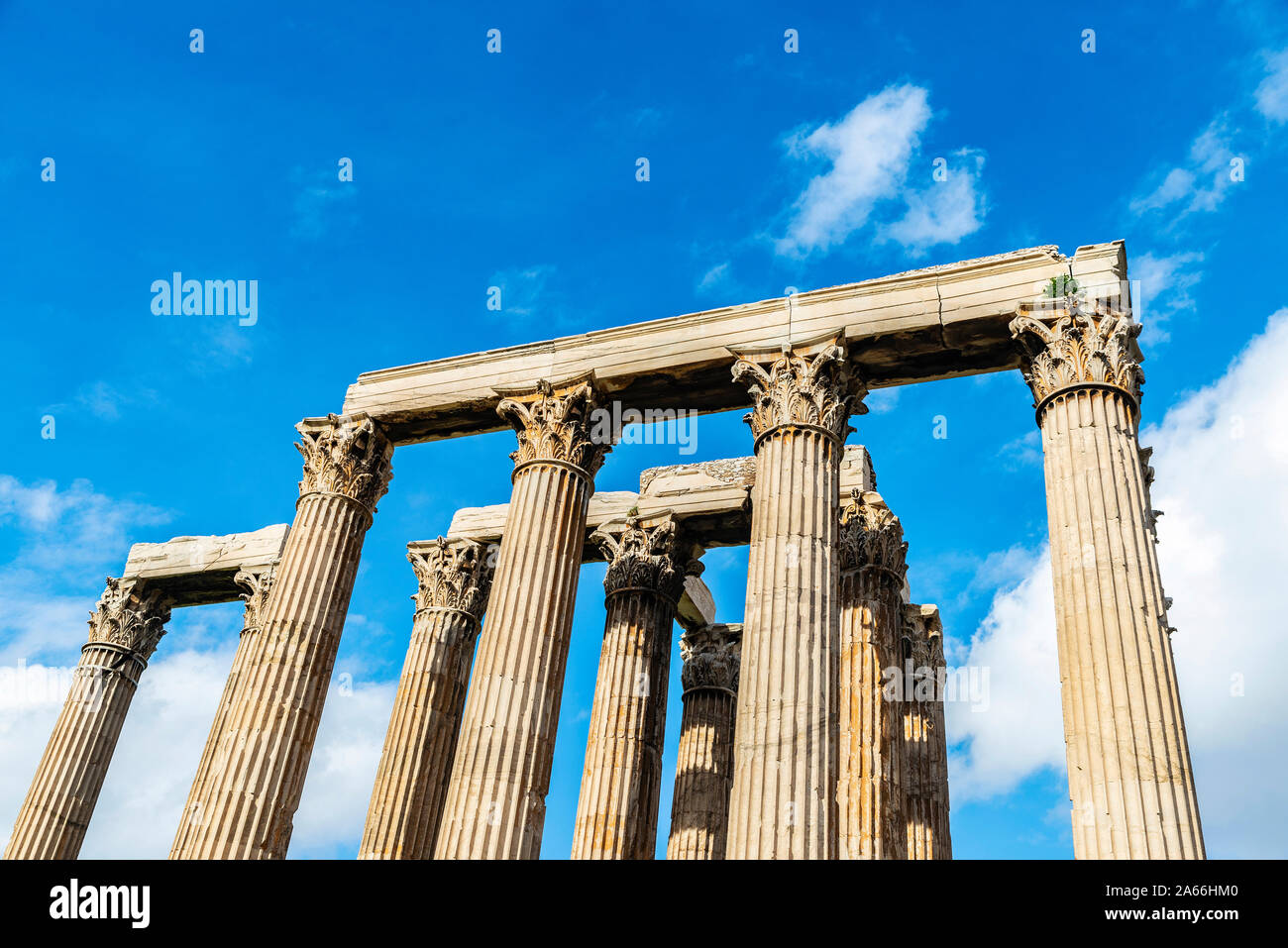 View of the Temple of Olympian Zeus (Olympieion or Columns of the ...