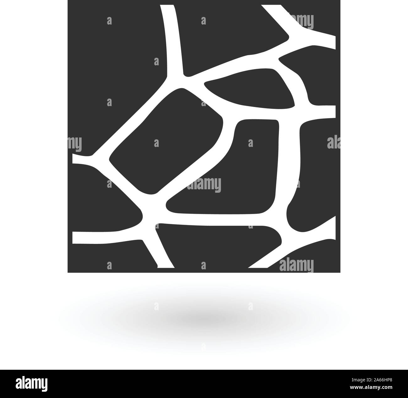 Giraffe skin square logo template. Vector illustration isolated Stock ...