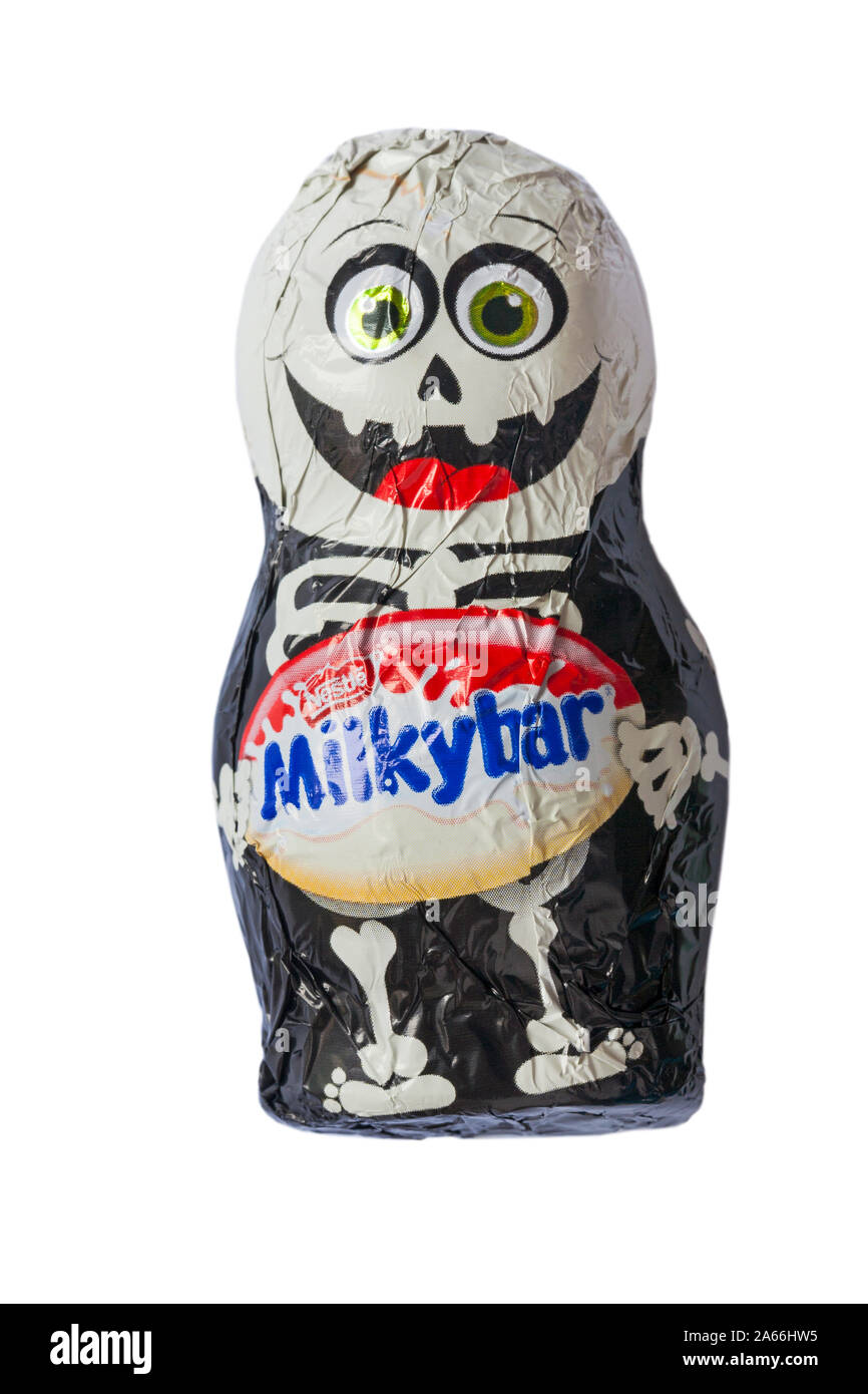 Nestlé mini Milky bar. Milkybar, Halloween Monster isolated on white ...