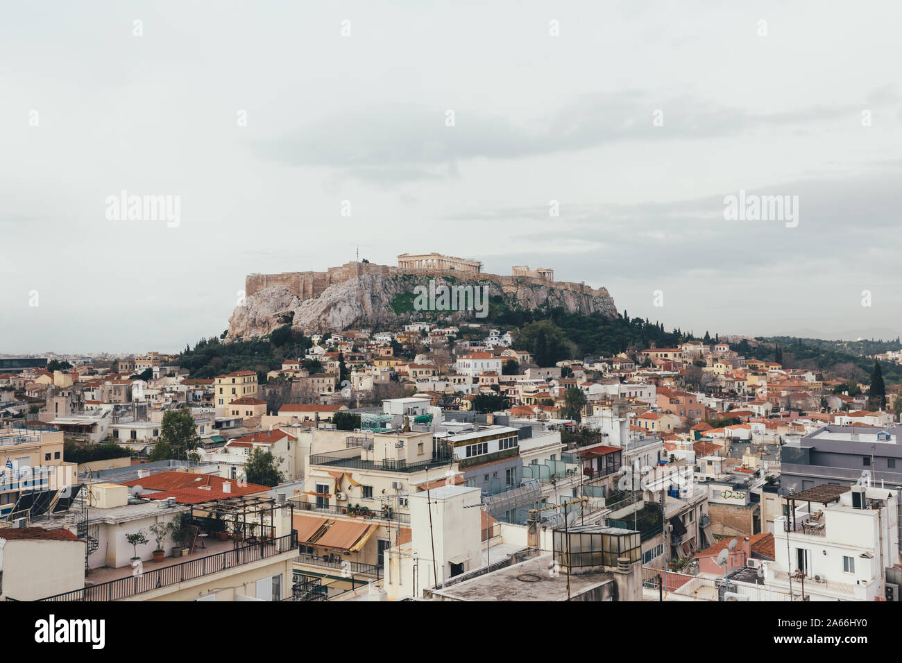 Sunrise view of Acropolis and the ancient Athens city Stock Photo - Alamy