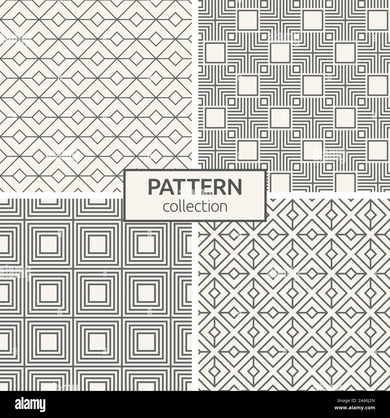 Set of four seamless patterns. Abstract geometric trendy vector ...