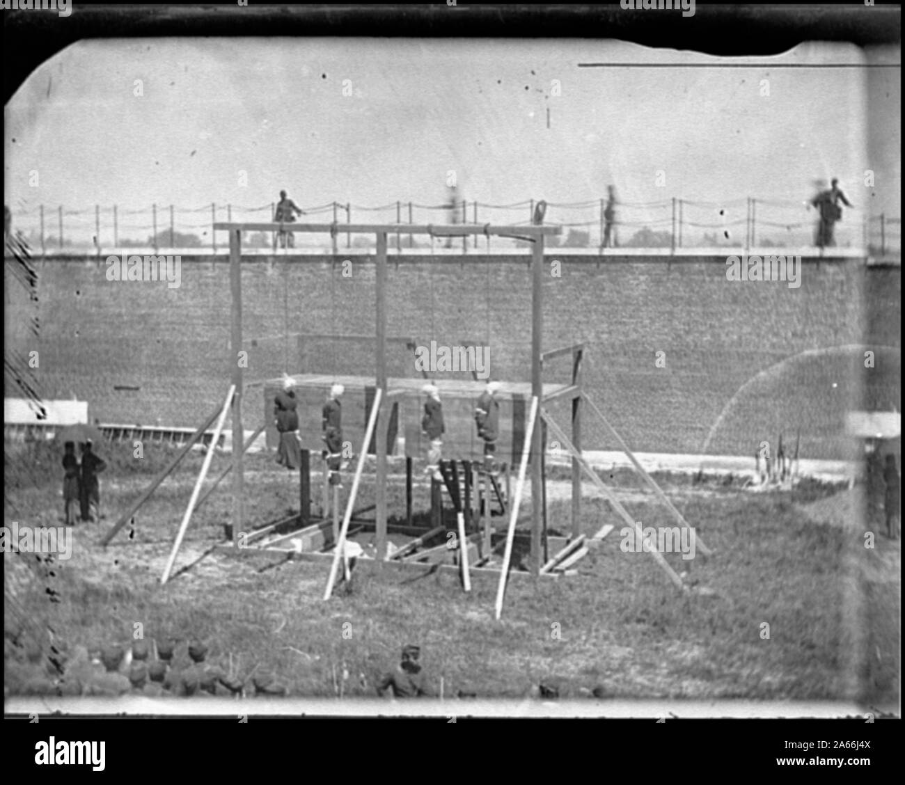 Washington, D.C. Hanging bodies of the conspirators; guards only in ...