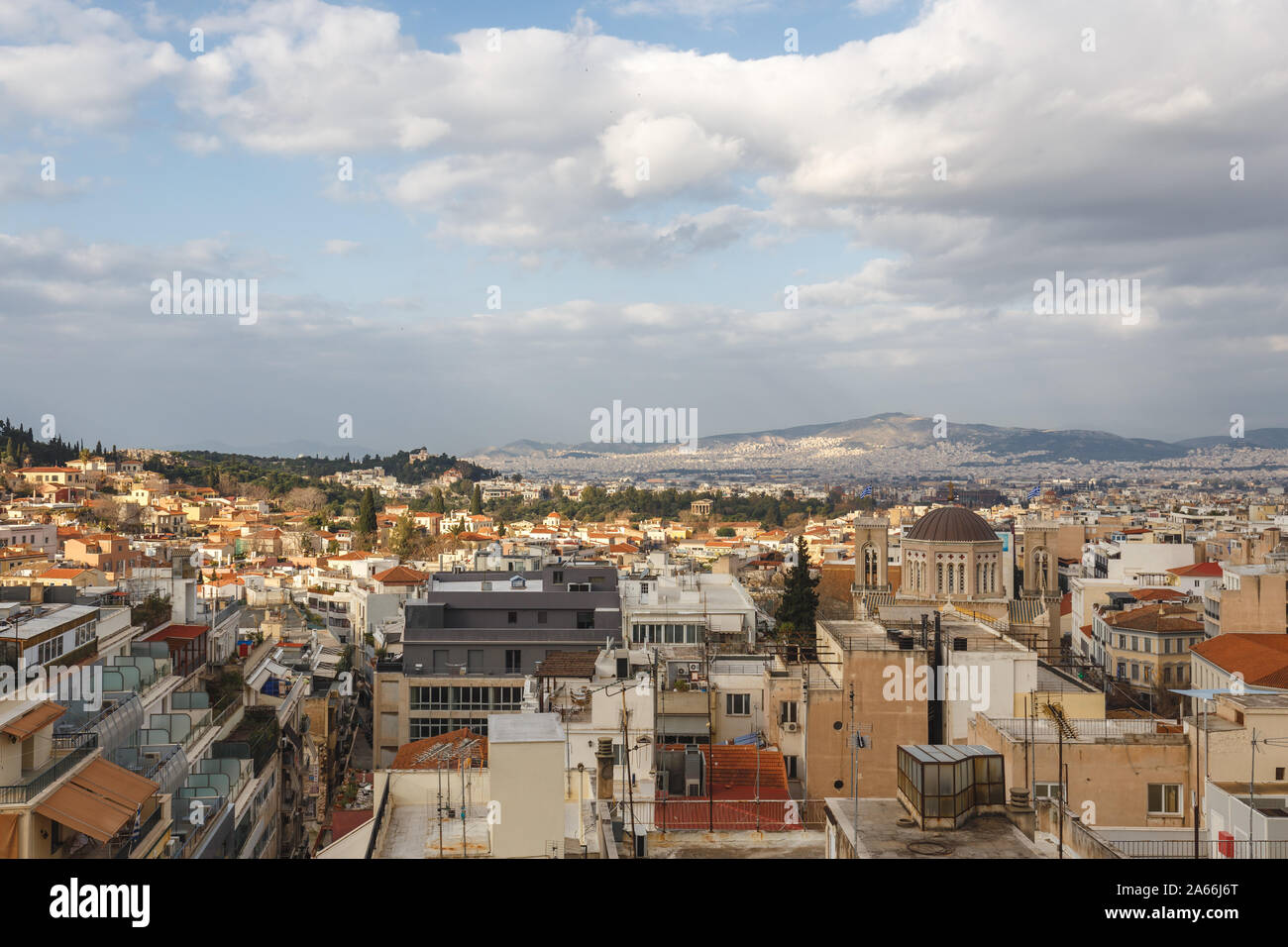 Sunrise view of Acropolis and the ancient Athens city Stock Photo - Alamy