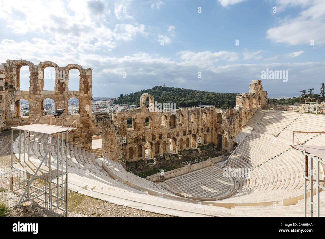 Overlook The Odeon of Herodes Atticus in Acropolis, Athens, Greece ...
