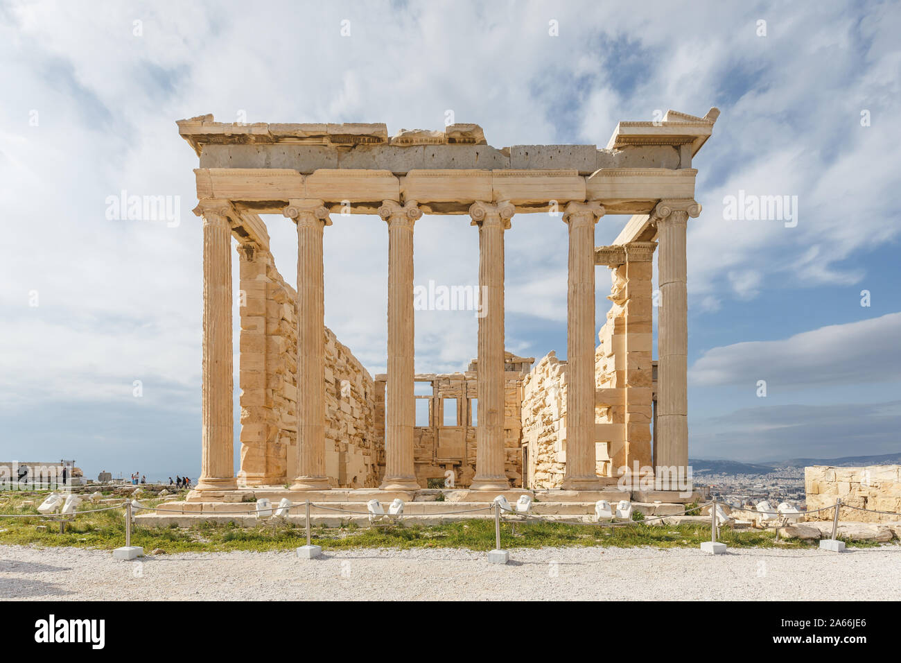 Spectacular sights of the ruins in ancient Greek Acropolis, old temple ...