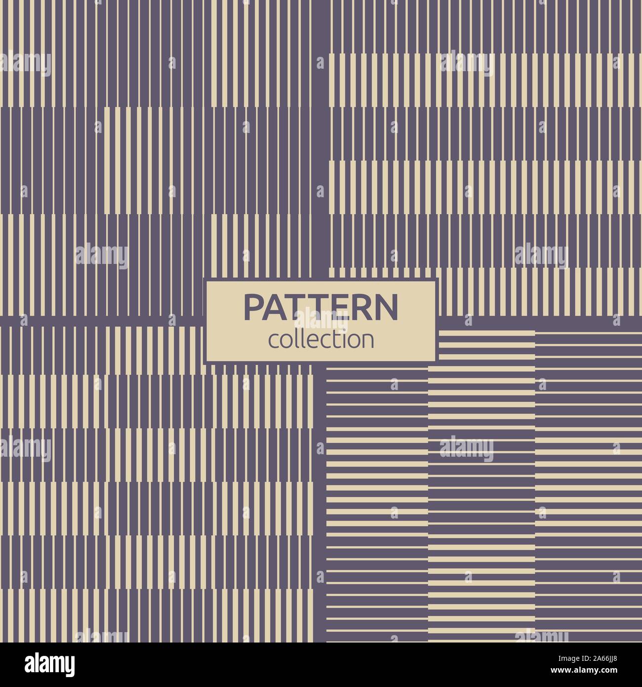 Set of four seamless fashion color striped patterns. Straight vertical ...