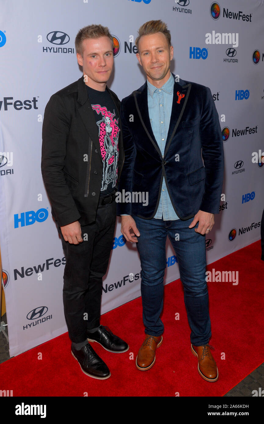 NEW YORK, NY - OCTOBER 23: Zachary Booth and Christopher Hanke attend ...